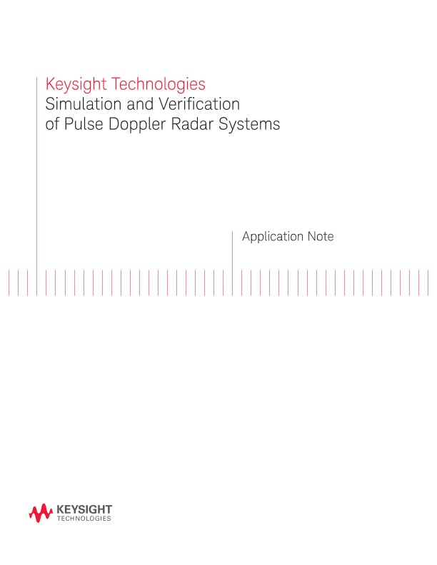 Simulation and Verification of Pulse Doppler Radar Systems PDF Asset Page | Keysight